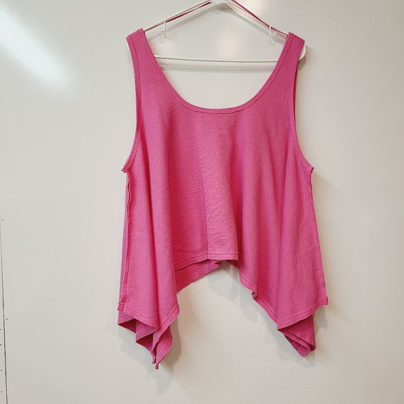 BiBi | Tops | Bibi Pretty Pink Asymmetrical Tank Top Womens Large ...